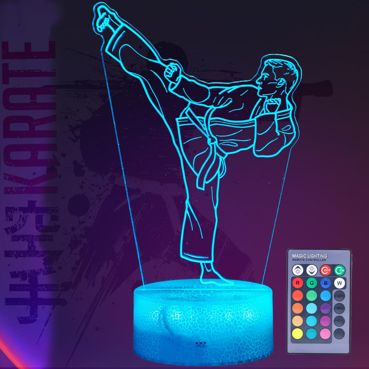 POSSHE Karate Night Light, Karate Gifts, Taekwondo 3D Illusion Lamp ...