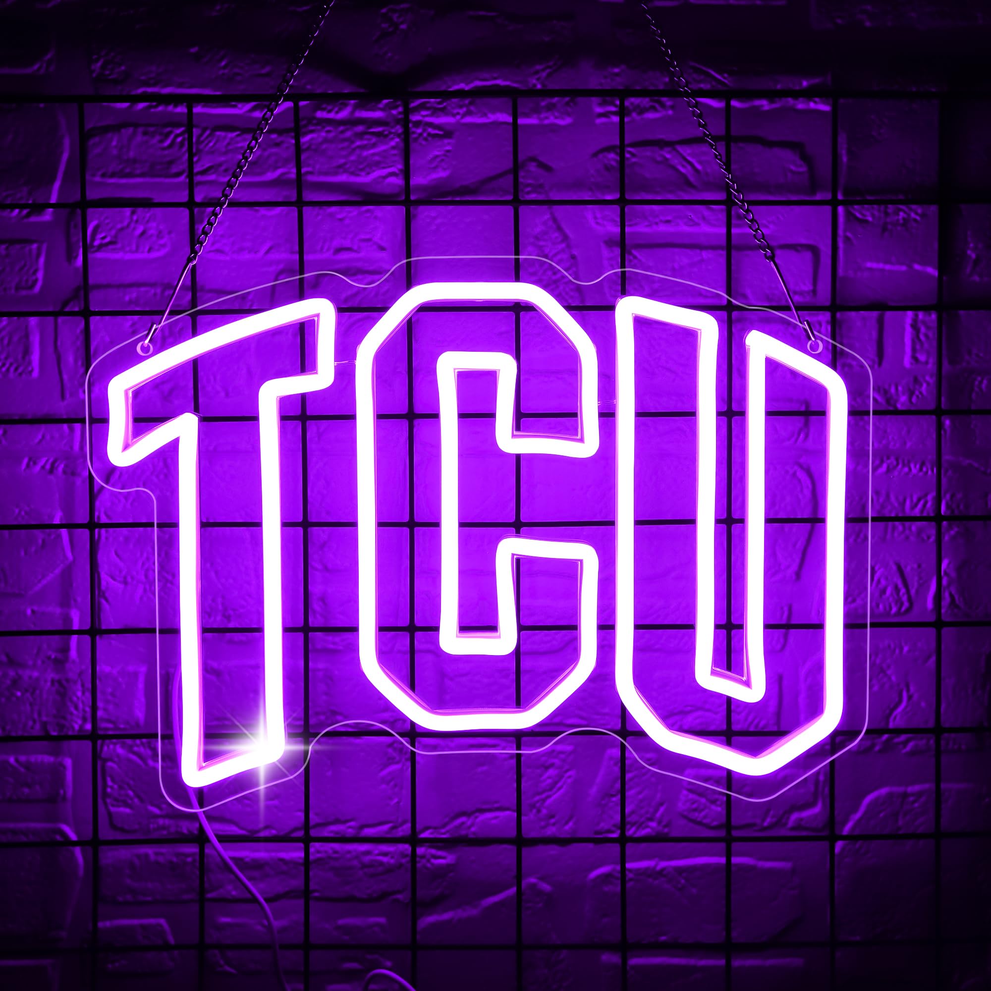 LALAON Neon Sign for Wall Decor - TCU Football Team Logo LED Light, Ac ...