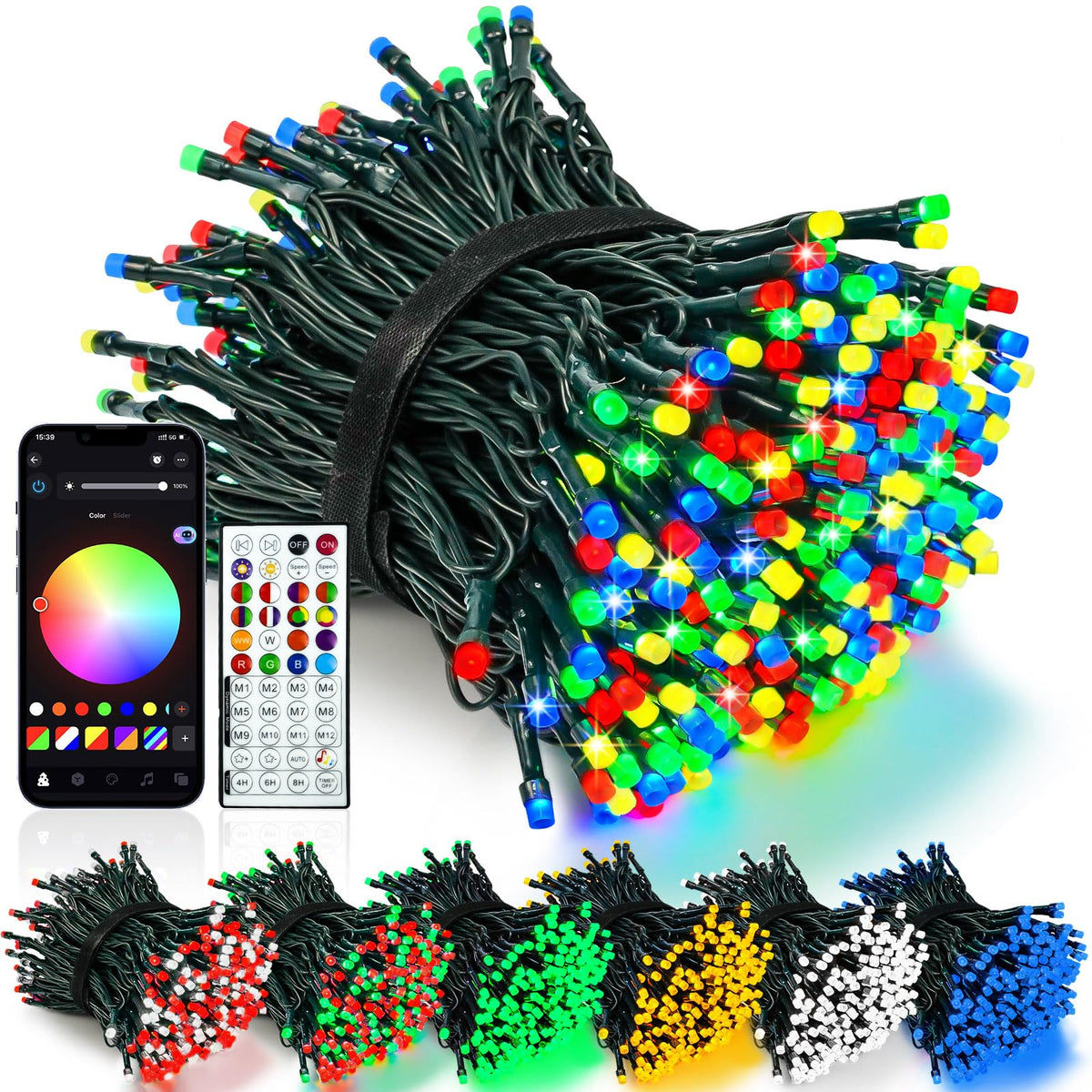 Smart Color Changing Christmas Lights With Remote & App 142Ft 400 Led ...