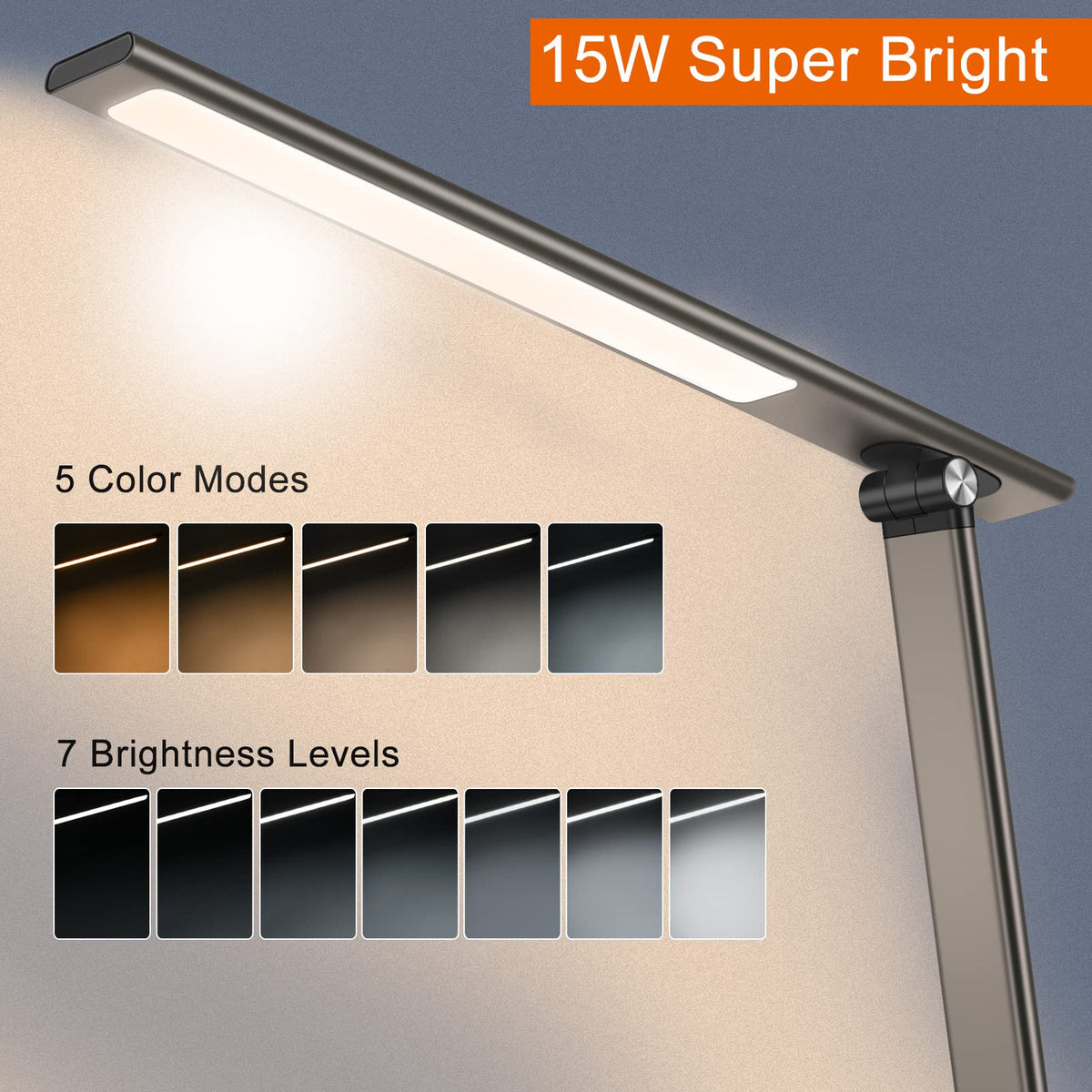 AFROG 5th Gen Multifunctional LED Desk Lamp with 10W Fast Wireless ...