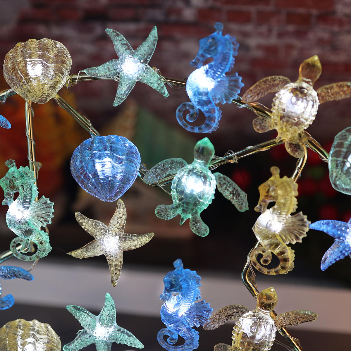 Nautical String Lights Sea Life Ocean Fairy Lights Plug in or Battery ...