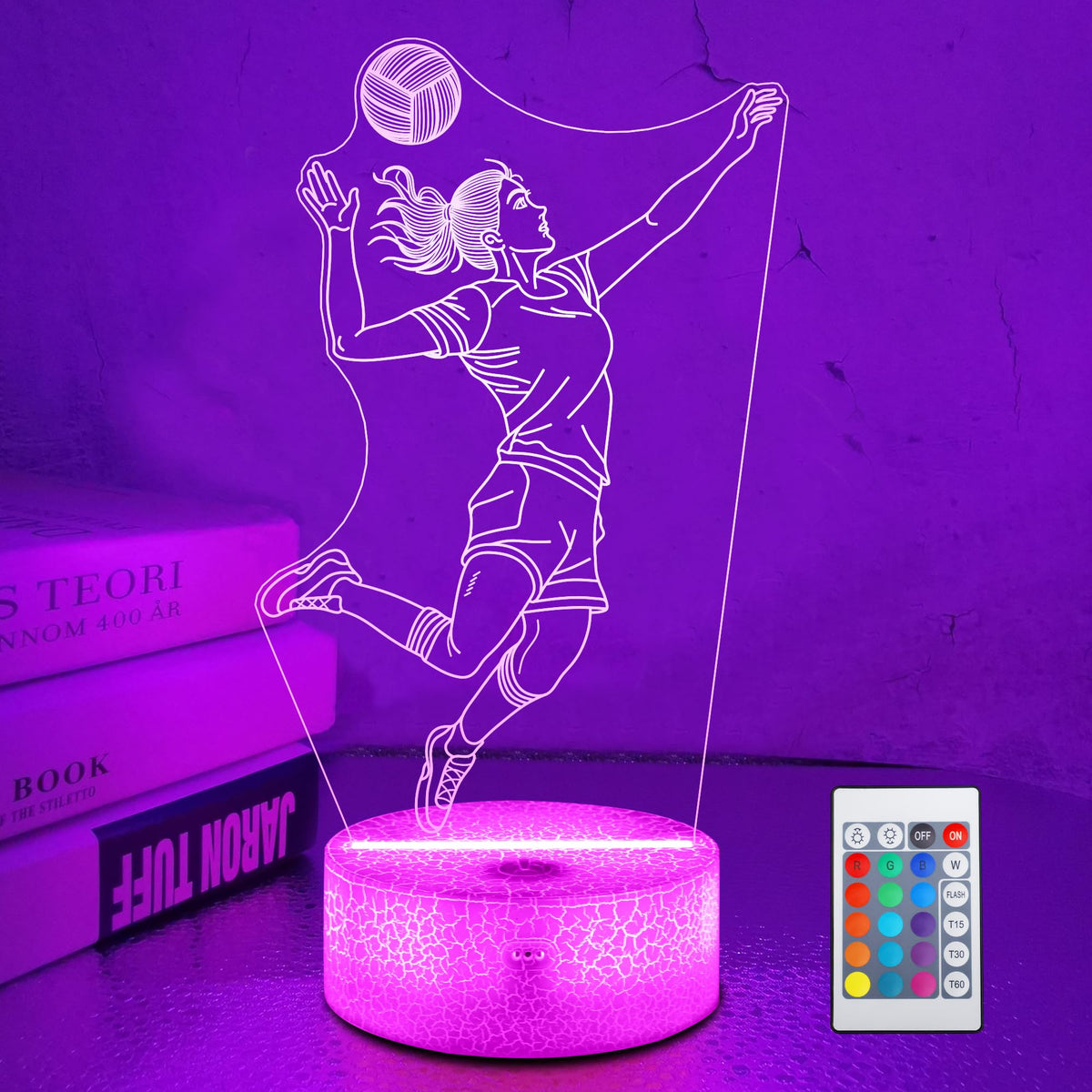OkiyiD Volleyball Gifts for Teen Girls, Volleyball Night Light 3D Illu ...