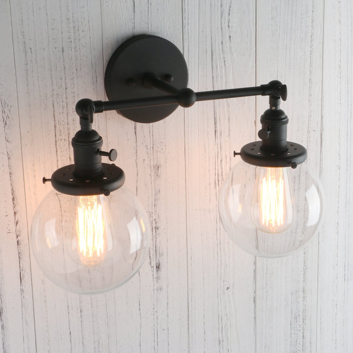 Permo Double Sconce Vintage Industrial Antique 2 Lights Wall Sconces ...