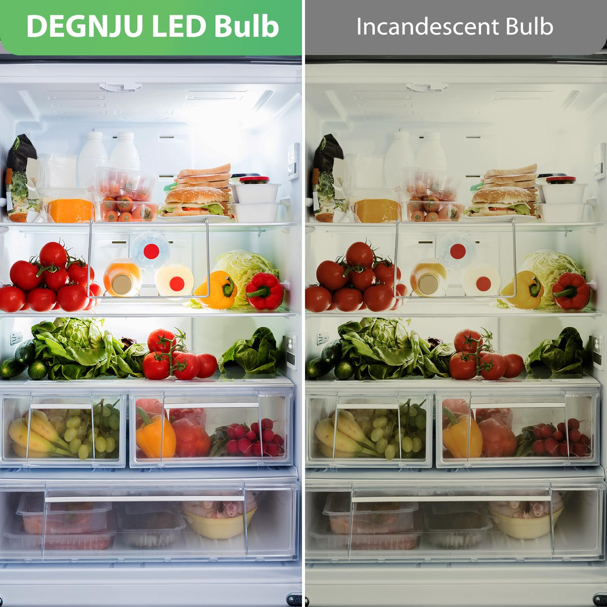 DEGNJU LED Refrigerator Light Bulb, 40W Equivalent, 5000K Daylight Whi ...