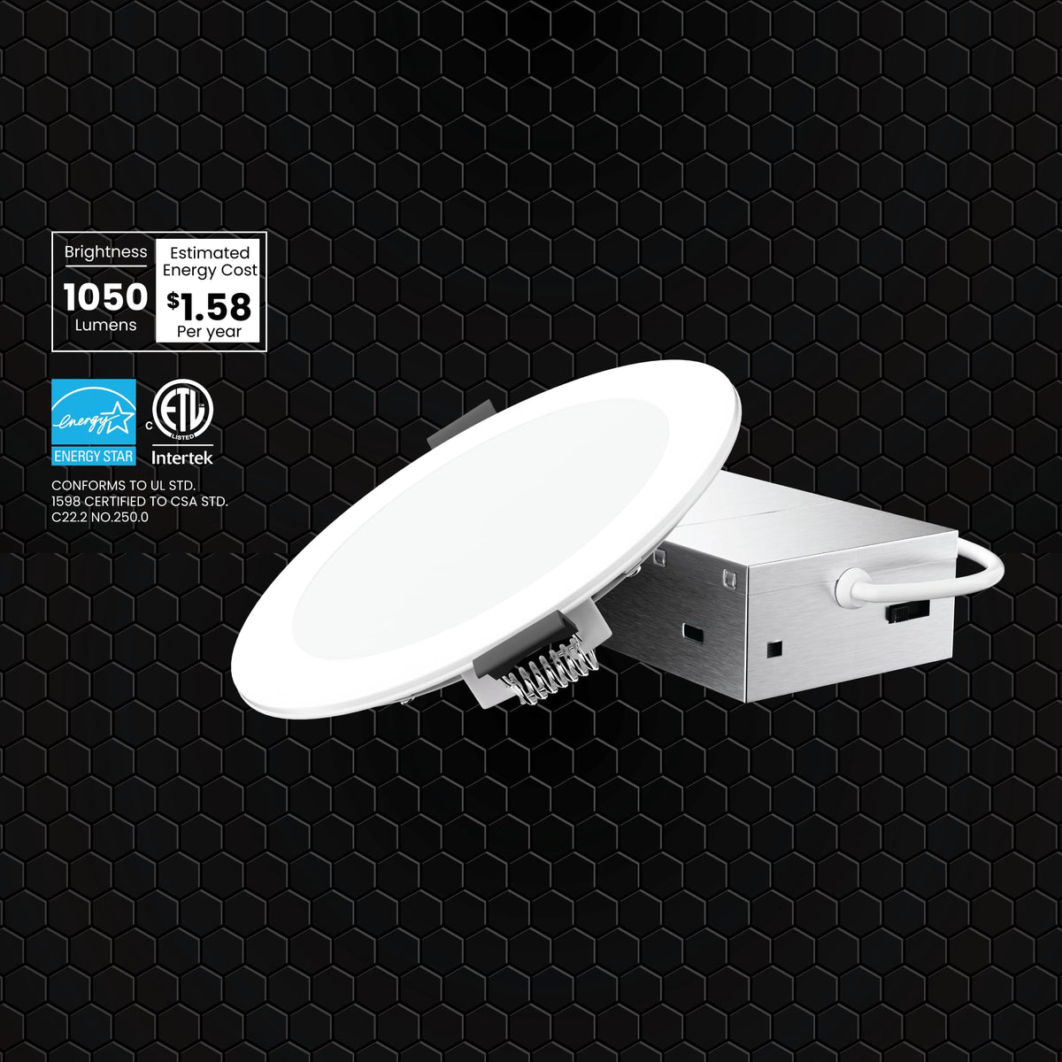 5'' Slim LED Recessed Lights, 4 Pack, 5CCT Selectable Color Temperature ...