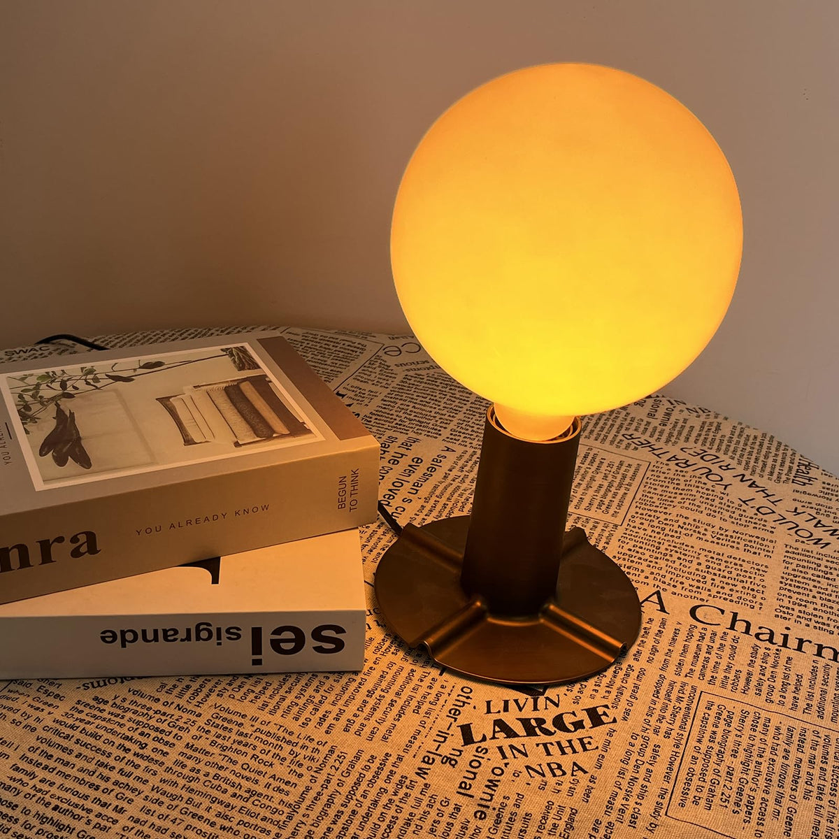 Onewish G150 Globe Led Bulb Matte White, E26 Glass Led Filament Light ...