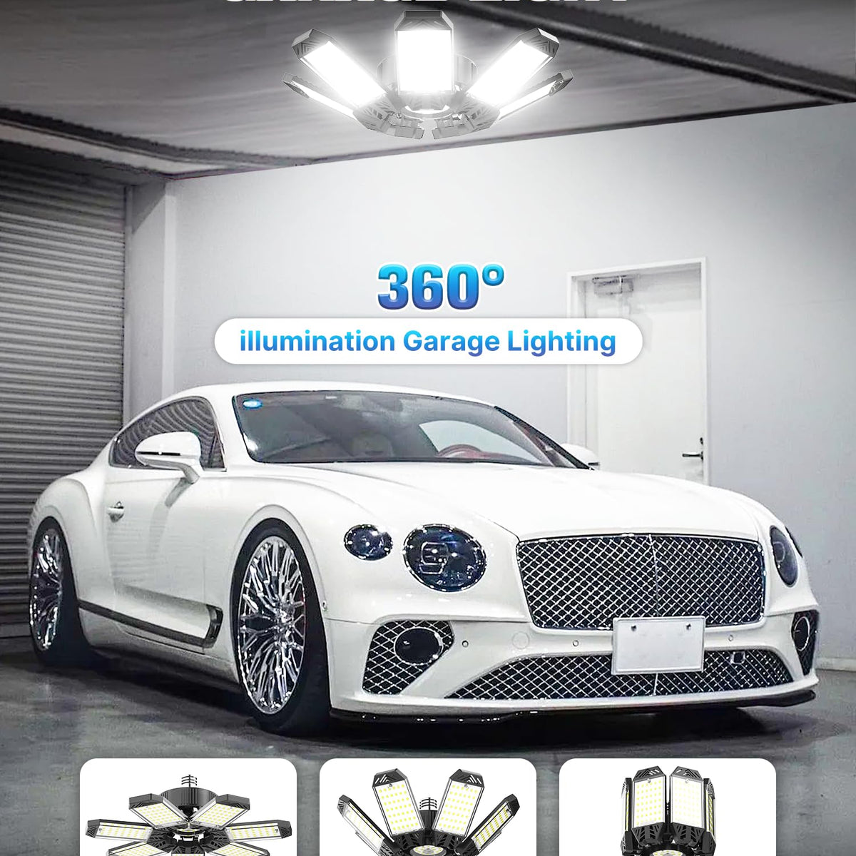 HAPYLUMI LED Garage Light 200W, Super Bright Garage Lights 20000LM ...