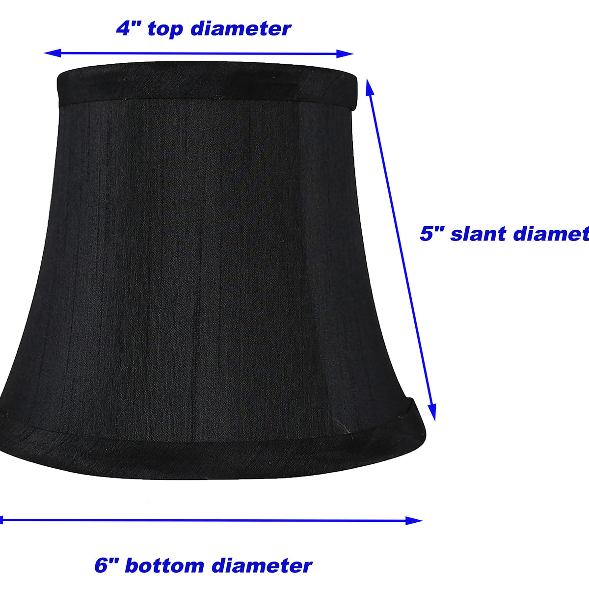 Meriville Set of 5 Black Faux Silk Chandelier Lamp Shades - Softback ...