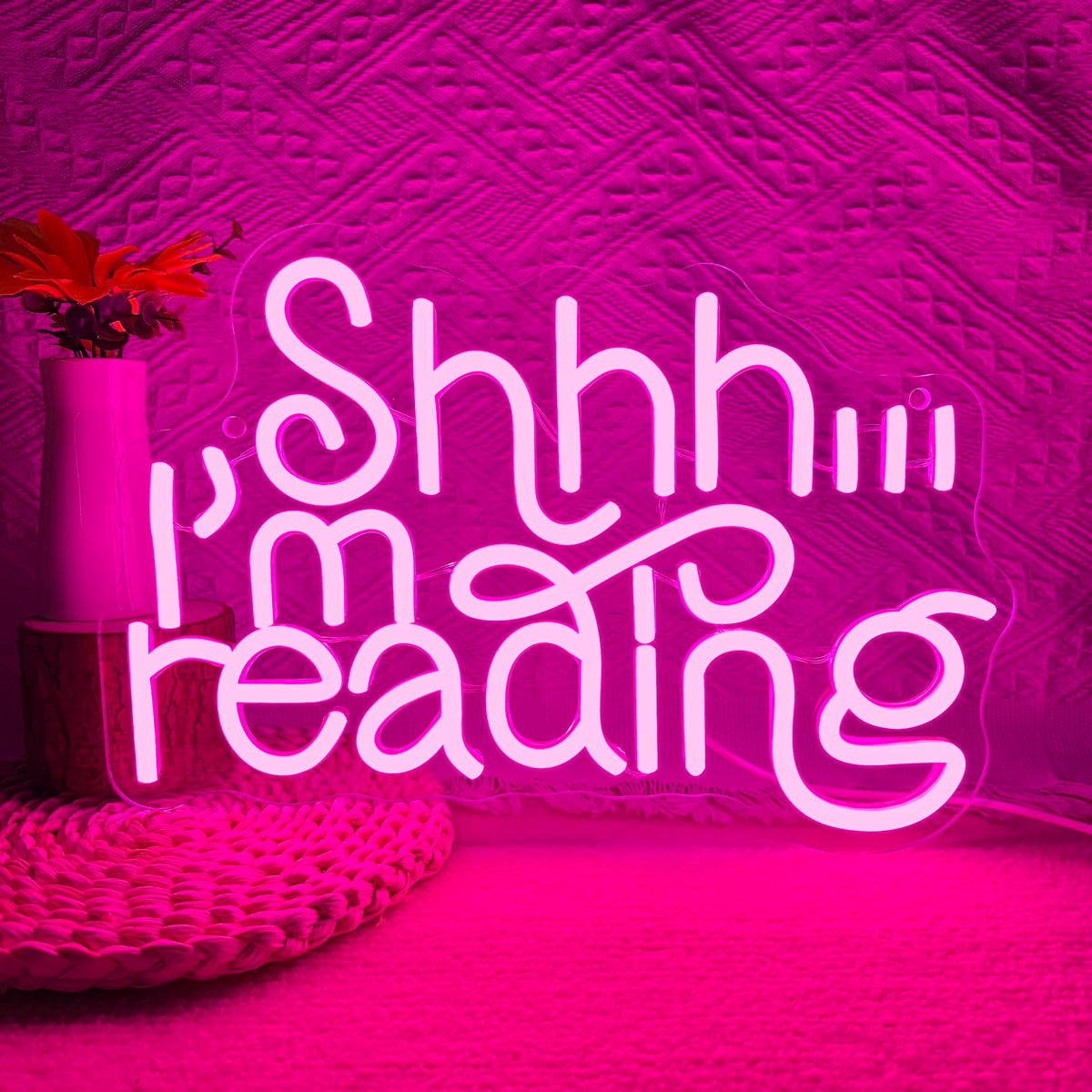 Shhh Im Reading Neon Sign, Dimmable Classroom Neon Light Sign, School ...