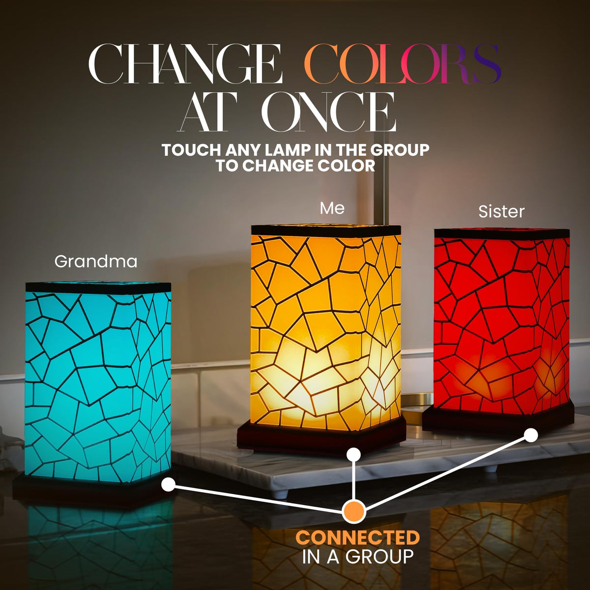 Friendship Lamp? Touch Lamp - Wi-Fi LED Light for Long-Distance Connec ...