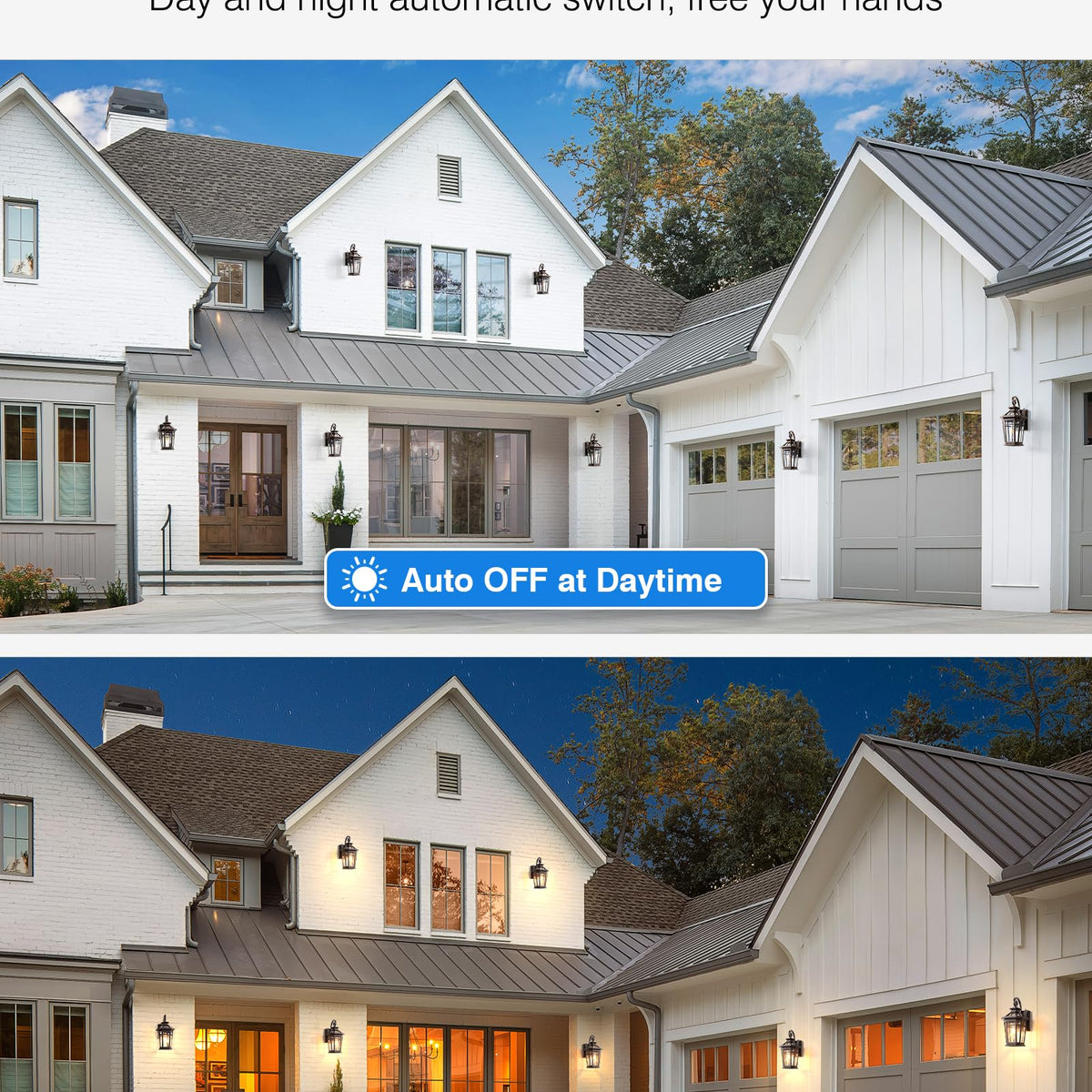 Opaxis Large 9 Outdoor Wall Lights Wall Mount Dusk To Dawn Front Porch ...
