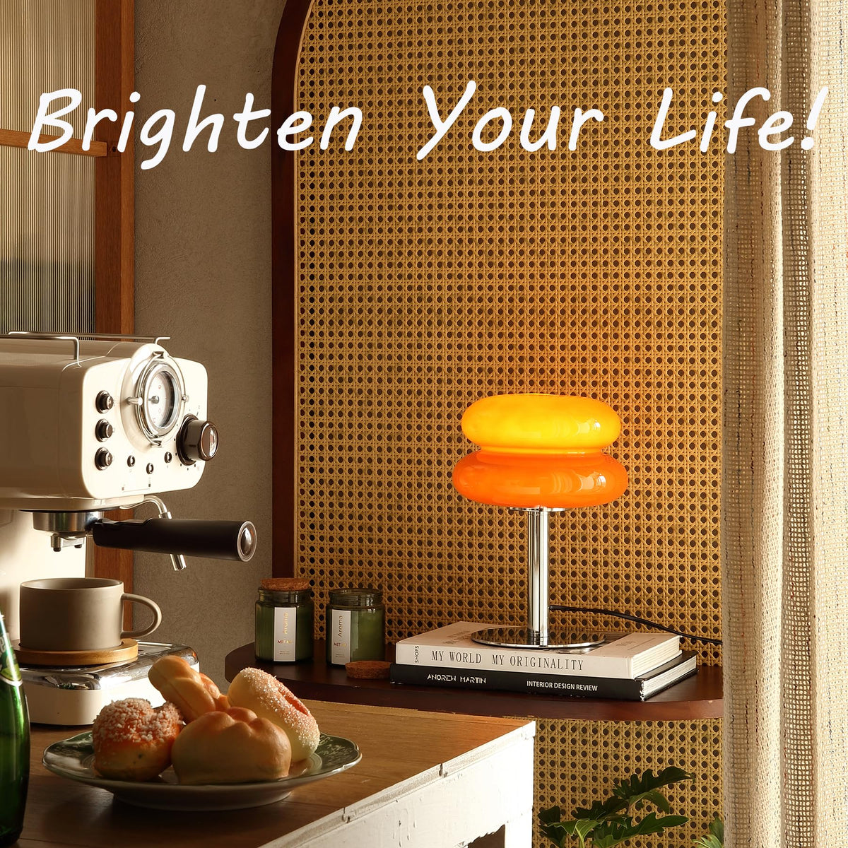 Glivpny Mushroom Lamp for Bedroom,Mid Century Modern Lamp for ...