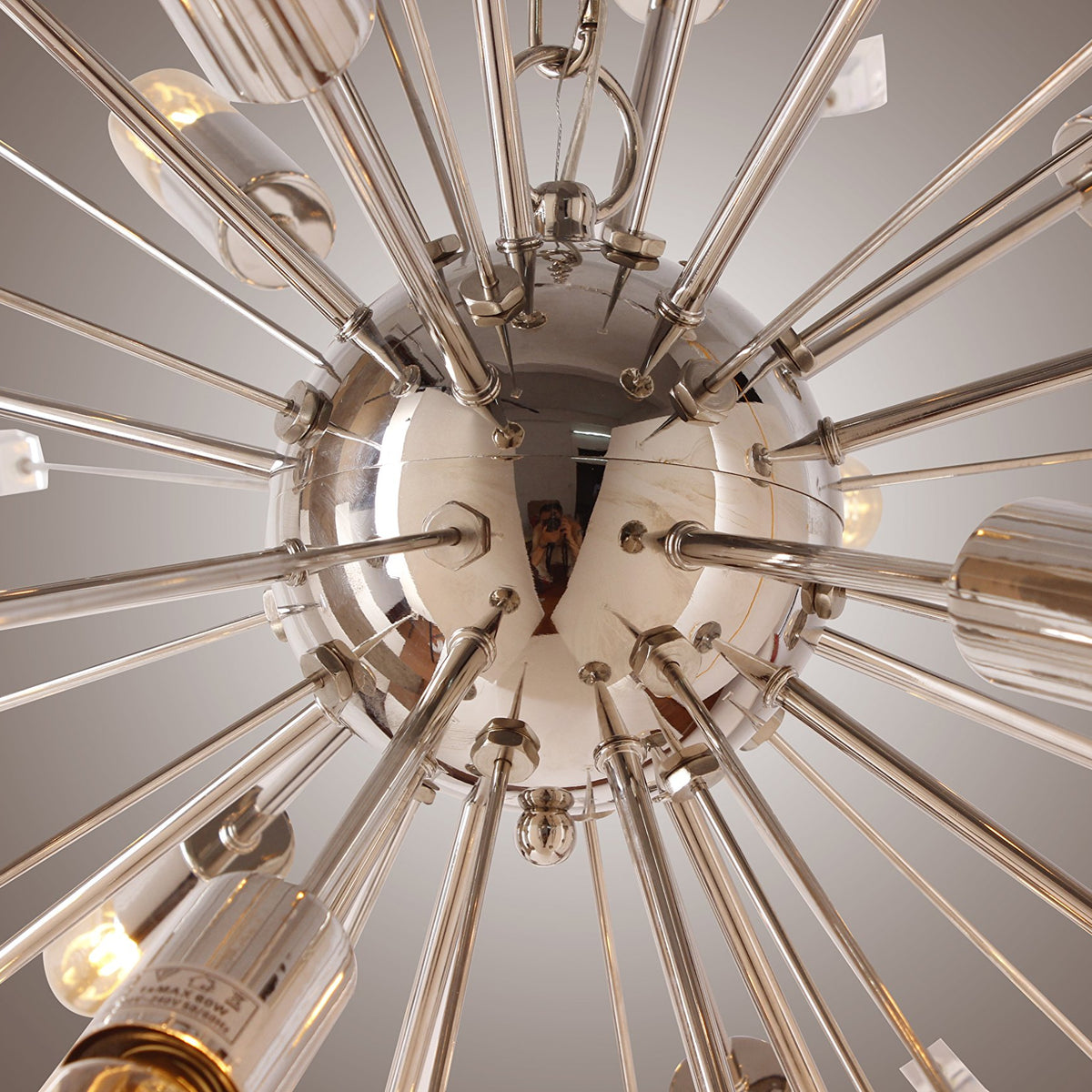 Mid Century Italian Starburst Chandelier - Sparkling Sputnik Light ...