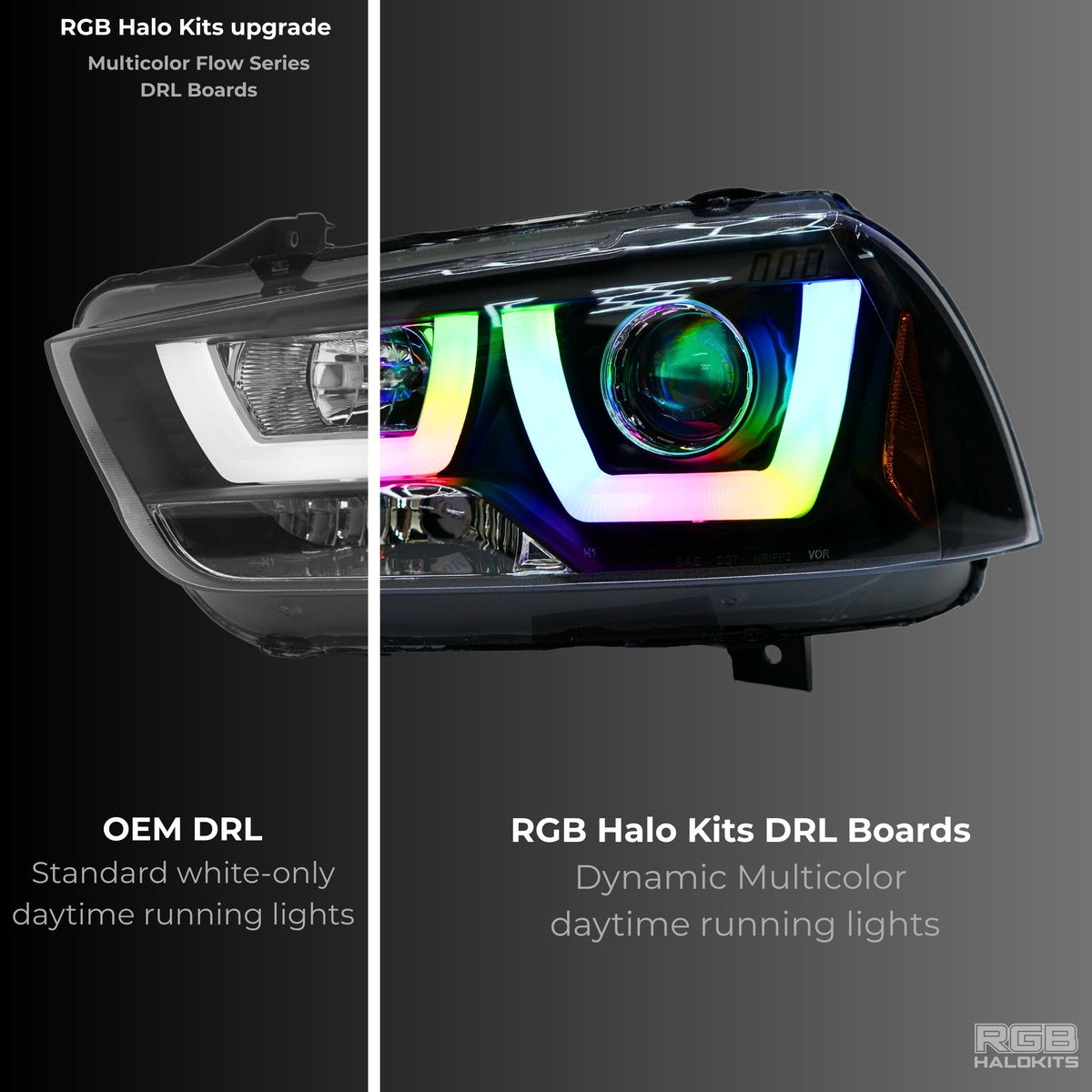 Dodge Charger Flow Series DRL Boards (for 2011-2014 Spec-D Headlights ...