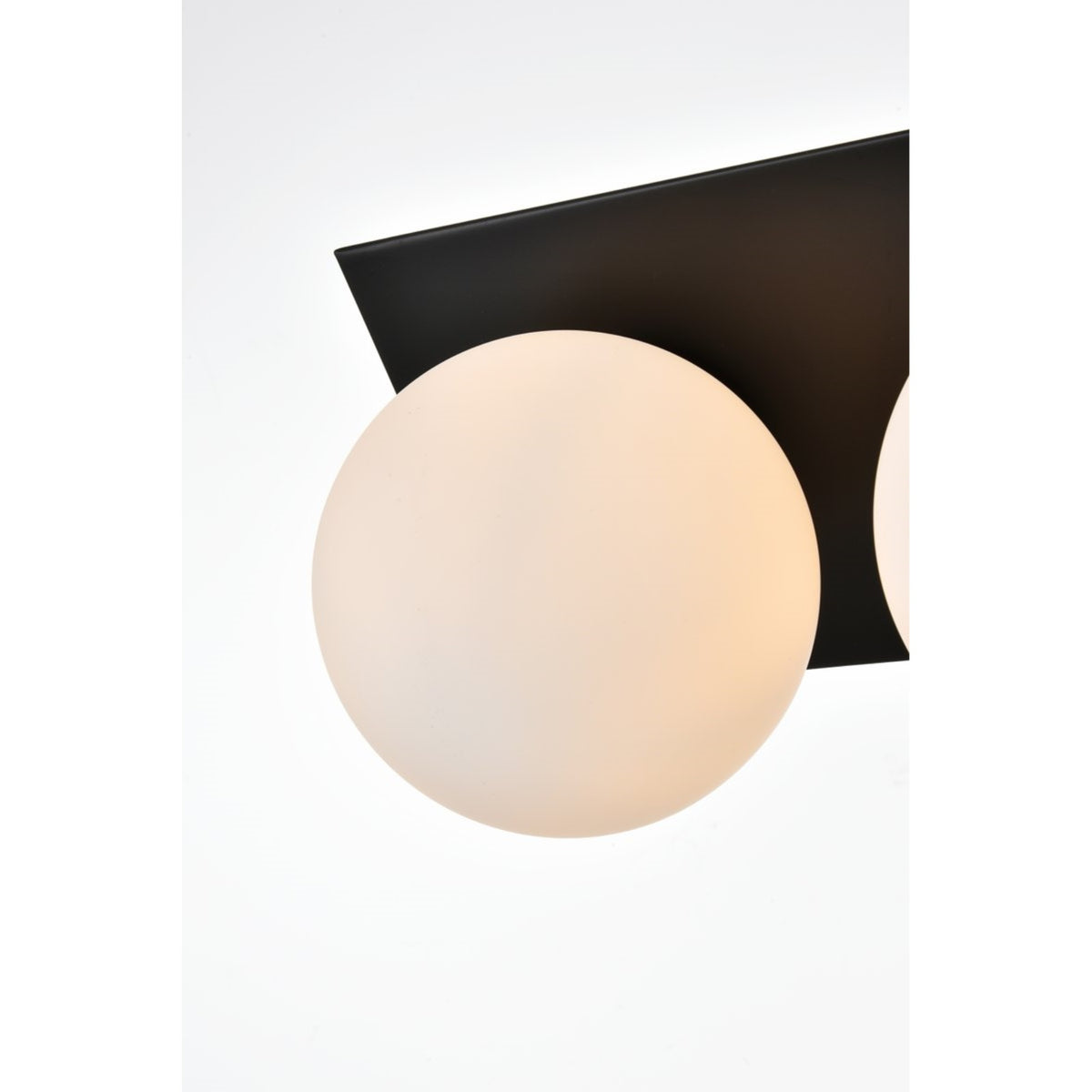 Jillian 3 light Black and frosted white Bath Sconce – Lightsdaddy
